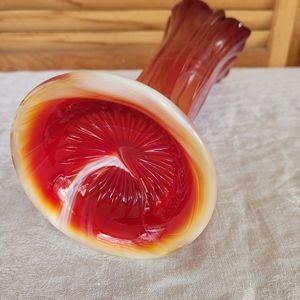 Vintage | Accents | Vintage Red Slag Glass 2 Swung Vase | Poshmark